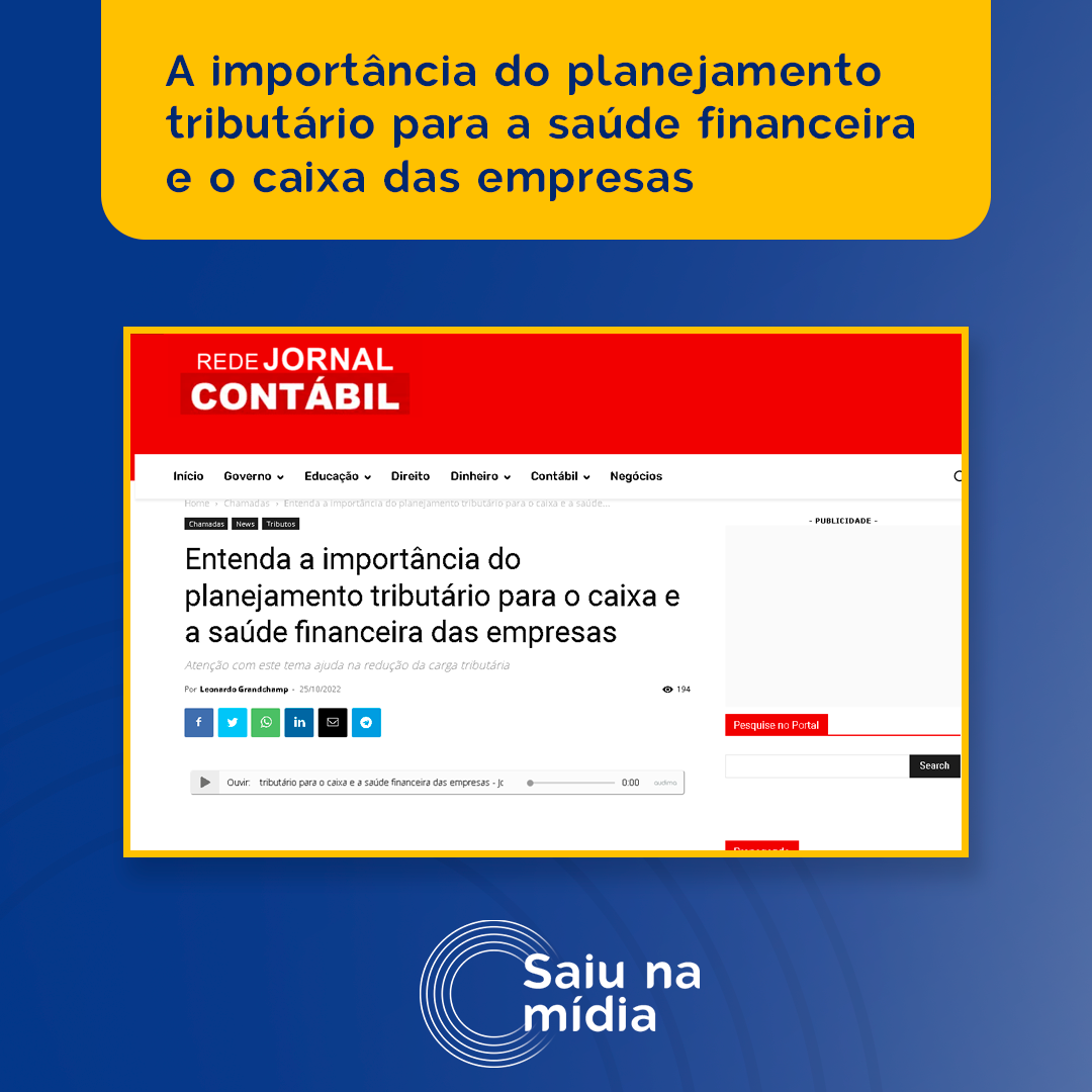 A importância do planejamento tributário para a saúde financeira e o ...